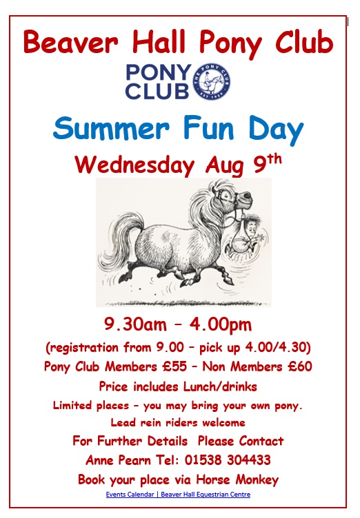 Pony Club Fun Day | Beaver Hall Equestrian Centre
