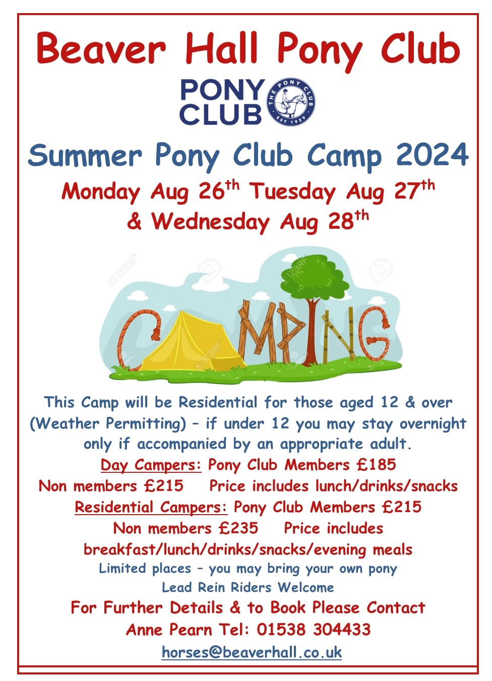 Pony Club Camp | Beaver Hall Equestrian Centre